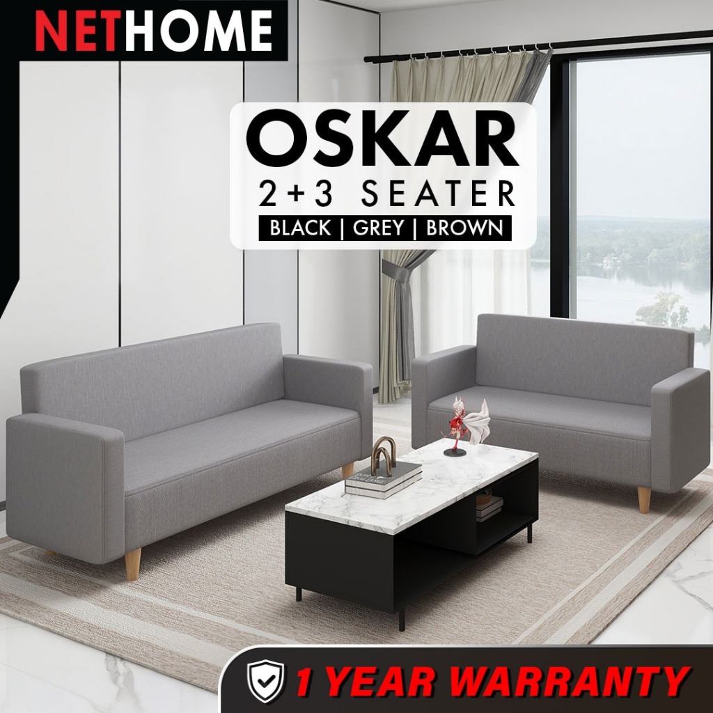 ⚡️NETHOME⚡️OSKAR SOFA SET 2 SEATER / 3 SEATER SOFA/ 2+3 SEATER/SOFA SET ...