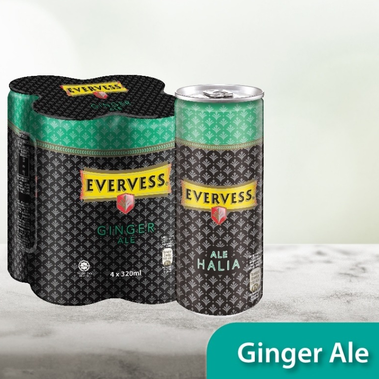 Evervess Ginger Halia Ale Drink Cans 4 x 320ml | Shopee Malaysia