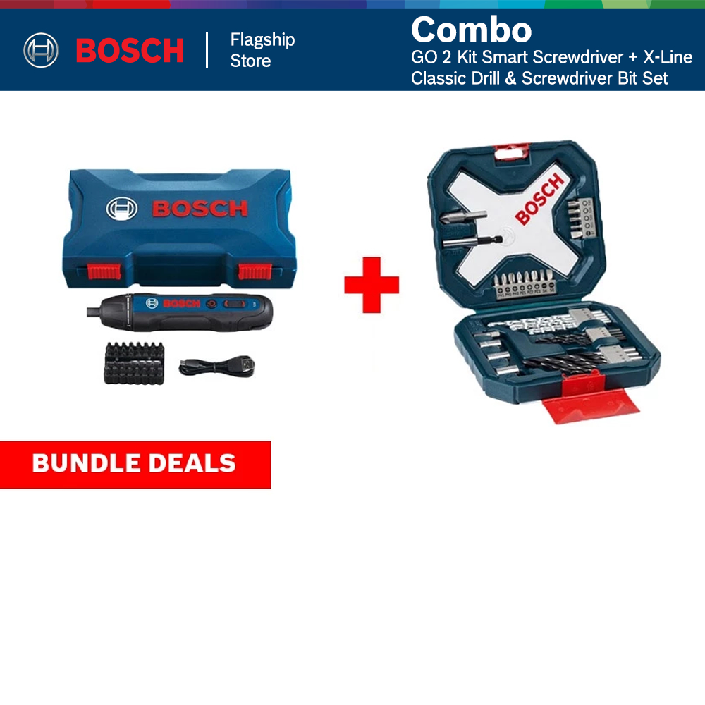 BOSCH [COMBO] GO 2 Kit Smart Screwdriver - 06019H2181 + BOSCH X-Line ...
