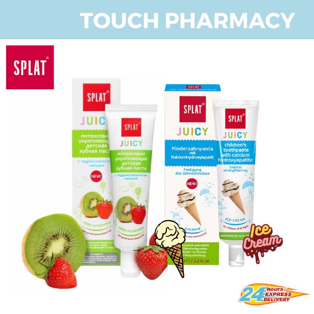 SPLAT Juicy Series Children Toothpaste 35ML - Kiwi Strawberry/Ice Cream ...