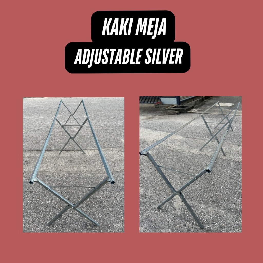 KAKI MEJA ADJUSTABLE STAND BOLEH ADJUST / KAKI MEJA SILVER | Shopee ...