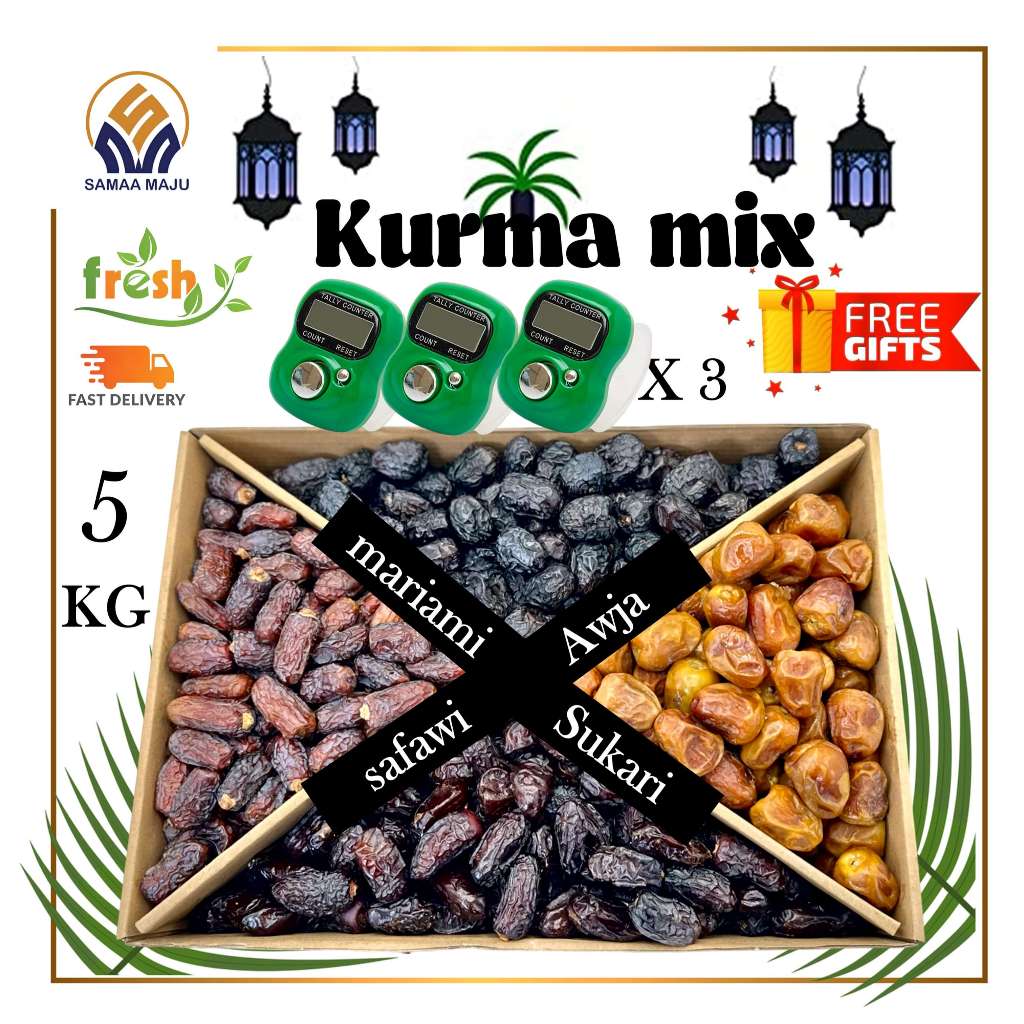 MIX KURMA HIGHT QUALITY AJWA ,SAFAWI,MARIAMI,SUKARI ORGANIC | Shopee ...