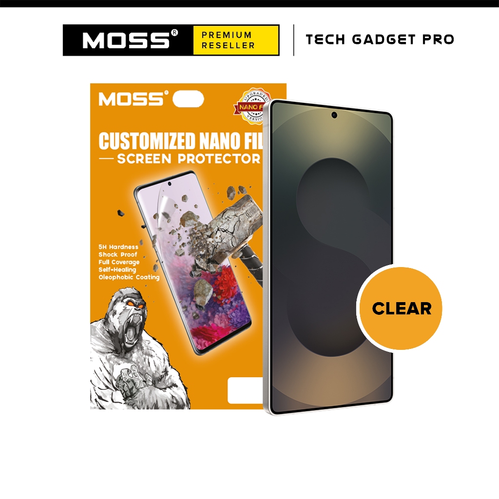 MOSS Clear Nano Film Screen Protector - Samsung S25 S24 S23 S22 S21 S20 ...
