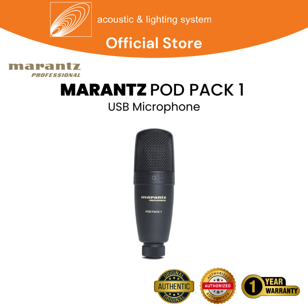 Marantz Pod Pack 1 USB Microphone with Broadcast Stand and Cable ...