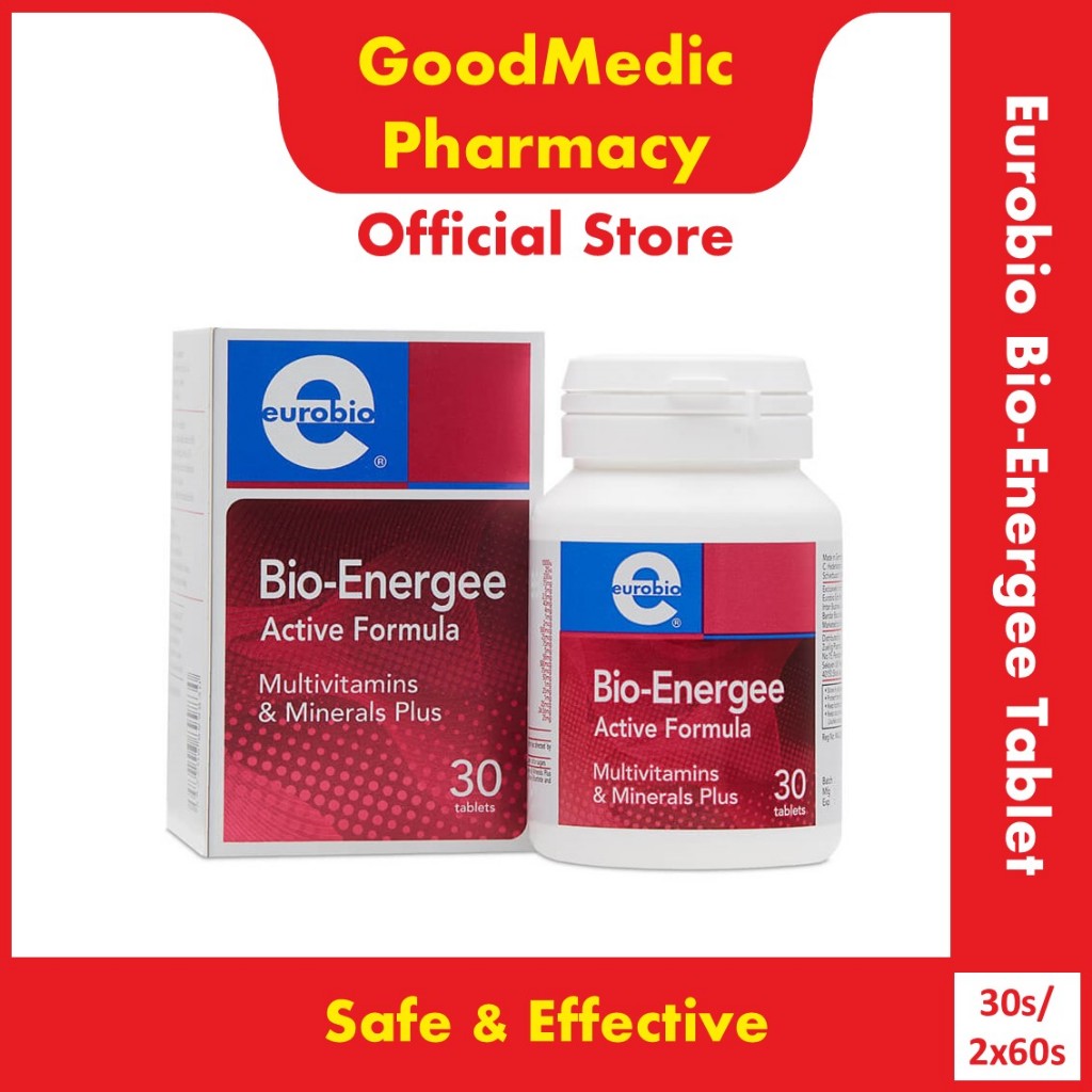Eurobio Bio-Energee Active Formula Multivitamins & Minerals Plus Tablet ...