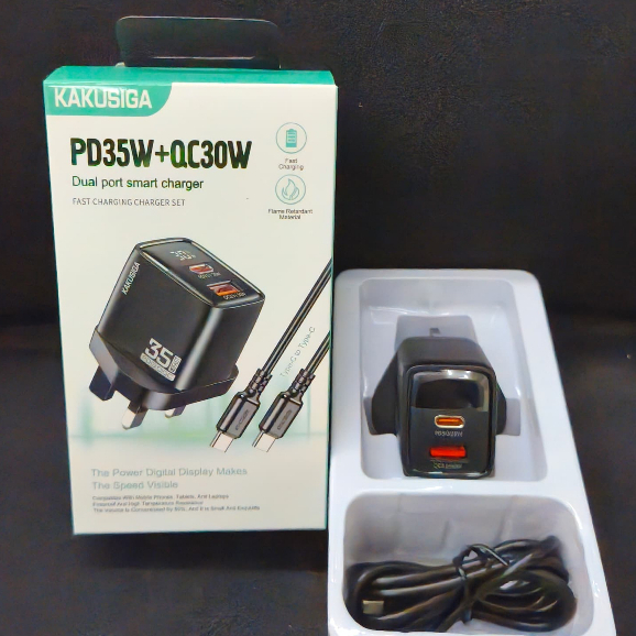 KAKUSIGA 1244 PD35W+QC30W dual-port fast charging charger (UK standard ...