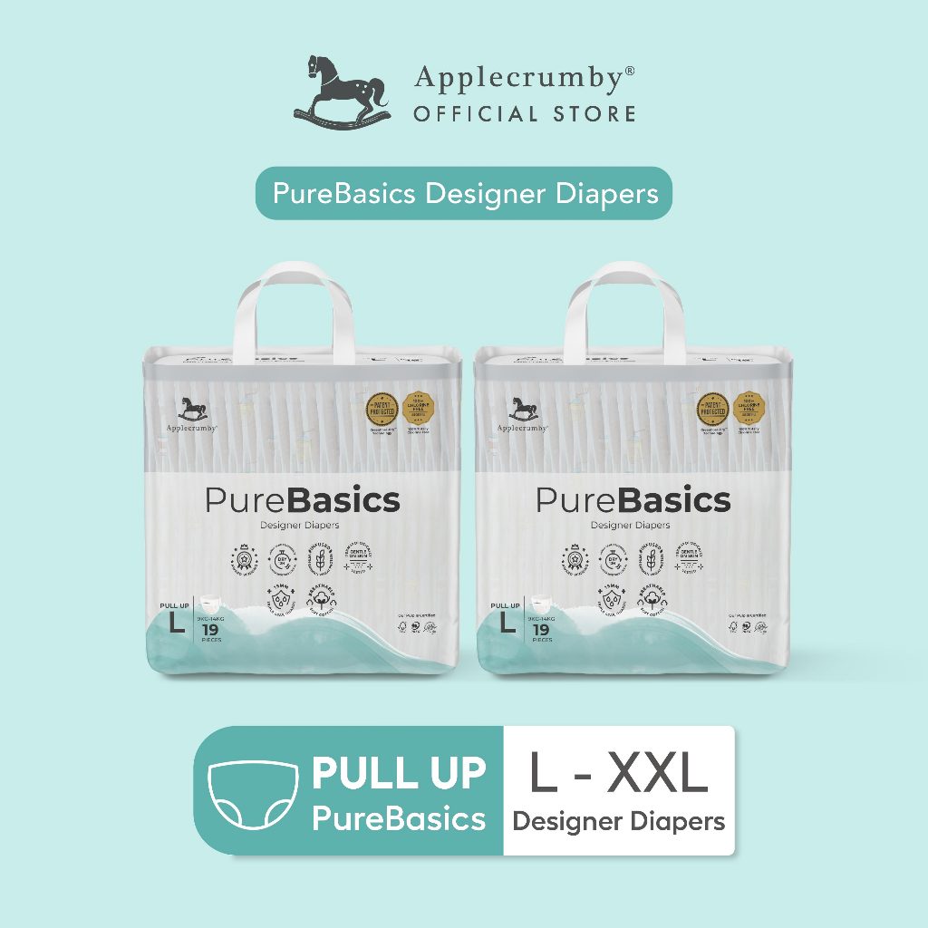 PureBasics Designer Diapers Pull Up (2 Packs) | Shopee Malaysia