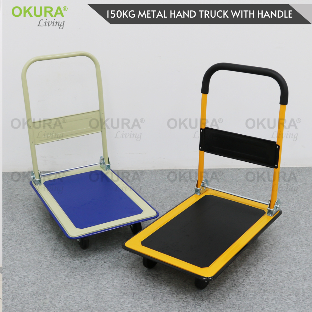 OKURA 150KG Steel Trolley Platform Truck Hand Truck Heavy Duty Home ...