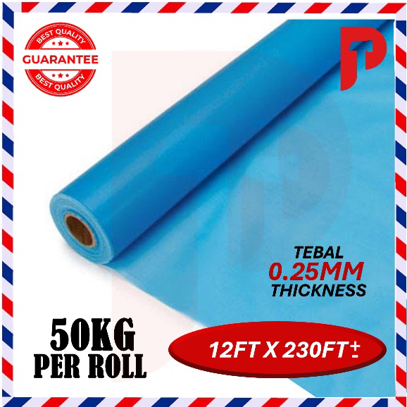 BLUE SHEET PLASTIC ROLL🔥 Ready Stocks 🔥 MEMBRANE CANVAS BIRU TUTUP ...