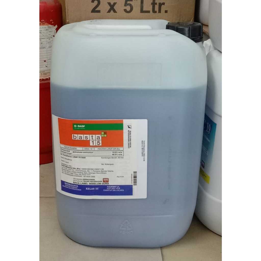 Basta 15 20L Bayer BASF Glufosinate Ammonium 13.5% Herbicide Racun Rumpai Rumput Sambau Non ...
