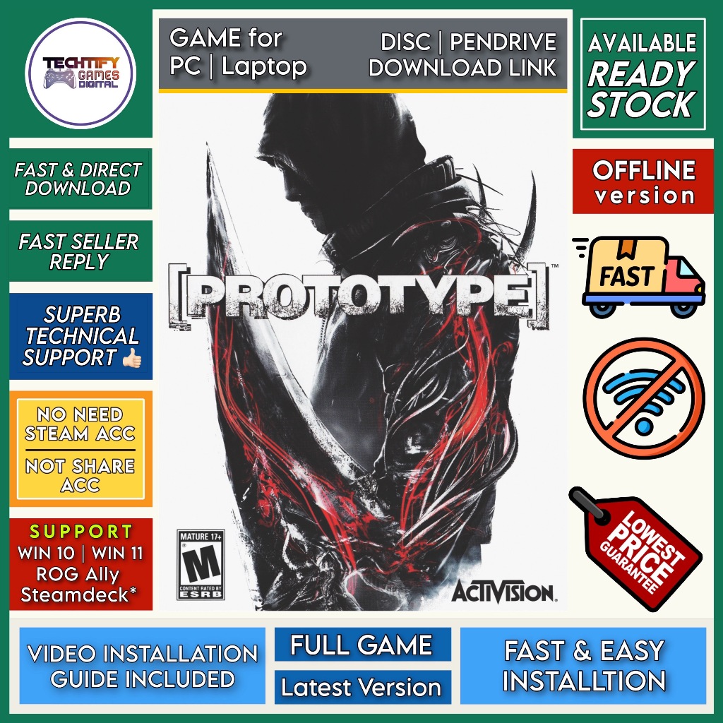 [PC Game] Prototype - Offline [Disc | Pendrive | Download Link] | Shopee Malaysia