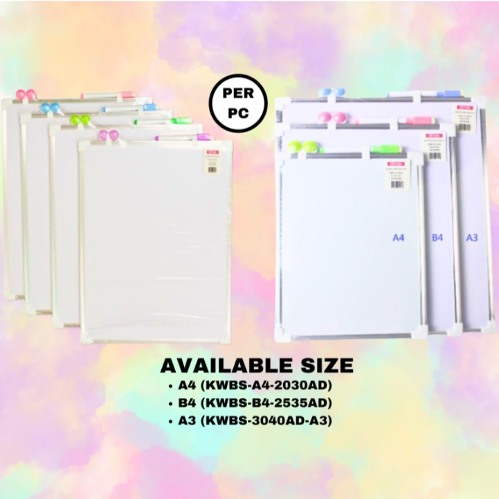 KIDARIO MAGNETIC WHITEBOARD A4 B4 A3 | Shopee Malaysia