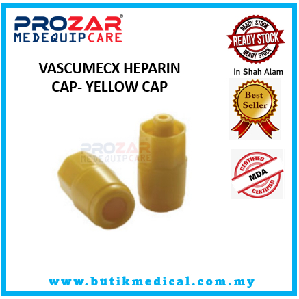 VASCUMECX, YELLOW INSTOPPER (HEPARIN CAP) - 100PCS/BOX | Shopee Malaysia