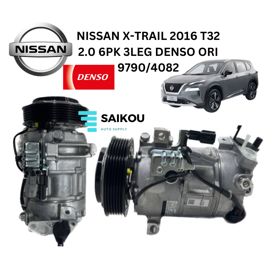 ORIGINAL NISSAN X-TRAIL 2016 - PRESENT (MODEL T32 )2.0 DENSO 9790 6PK AIR-COND COMPRESSOR ...