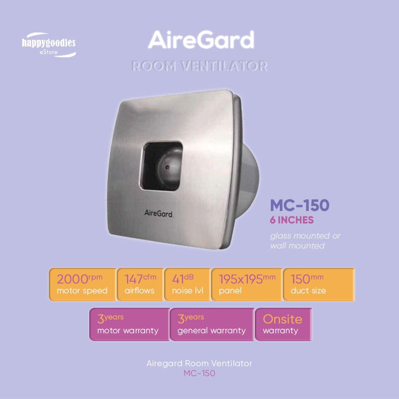 Airegard 6 Inches Air Ventilator MC-150 / MC-90 | Shopee Malaysia