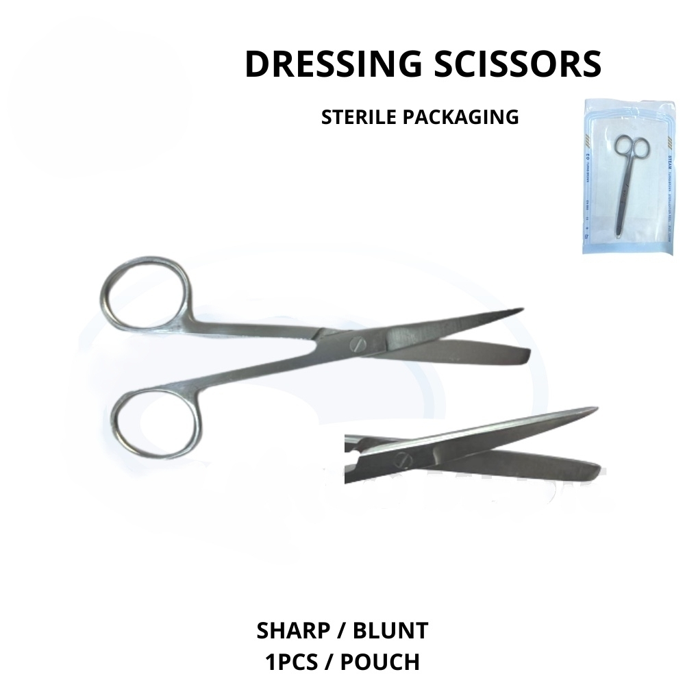 Sterile Dressing Scissors 5'' / 4.65'' | Shopee Malaysia