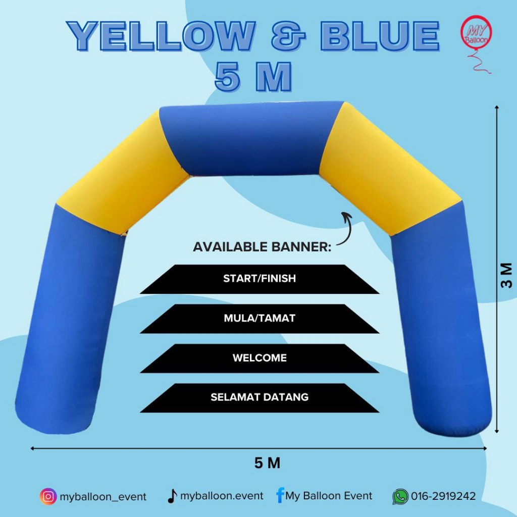 RENTAL/SEWA PINTU GERBANG WELCOME ARCH MULA/TAMAT BELON LARIAN FUN RUN ...