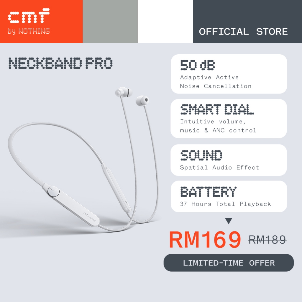 [Exclusive] CMF Neckband Pro | 50 dB Adaptive Hybrid ANC | 5 HD Mics ...