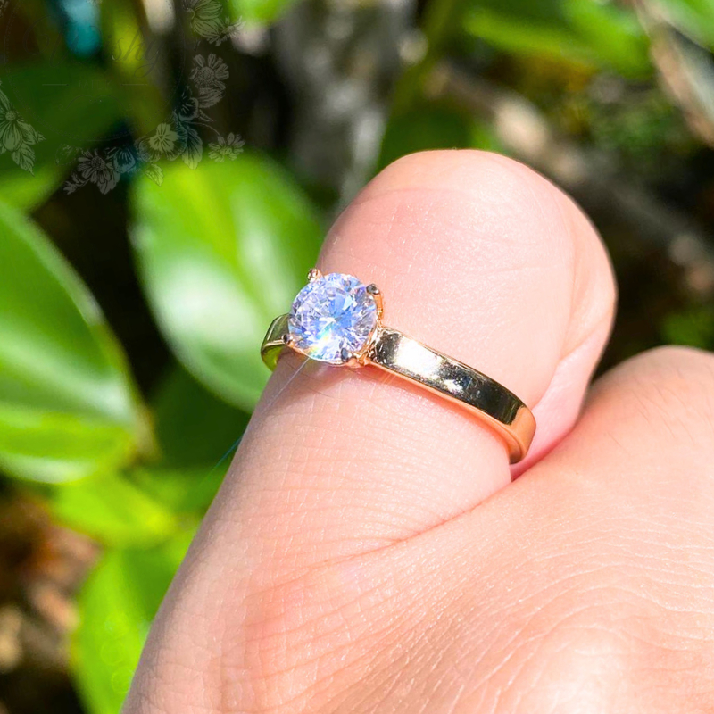 Cincin Emas Suasa Batu Zirconia Diamond Tunang Gold Plated Zirconia ...