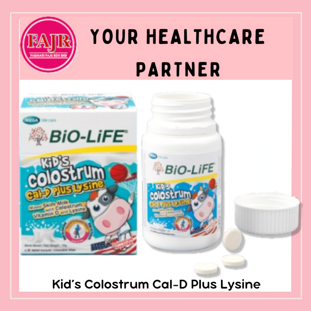 BIOLIFE KIDS COLOSTRUM CAL-D PLUS LYSINE / selera makan / sistem imun ...