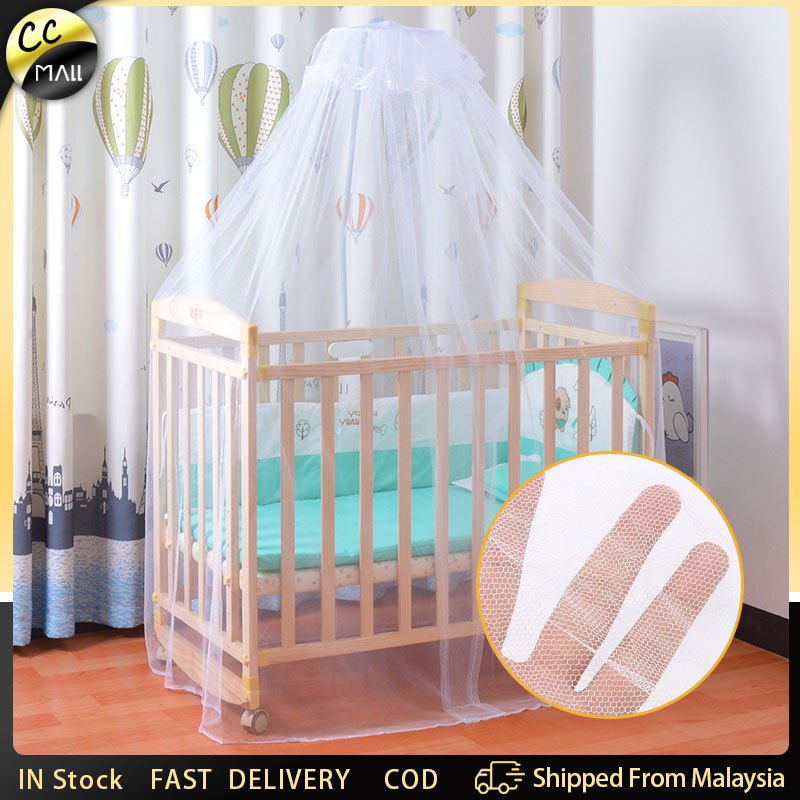 Baby Crib Net with Stainless Steel Splint Bracket Foldable Baby Bed ...