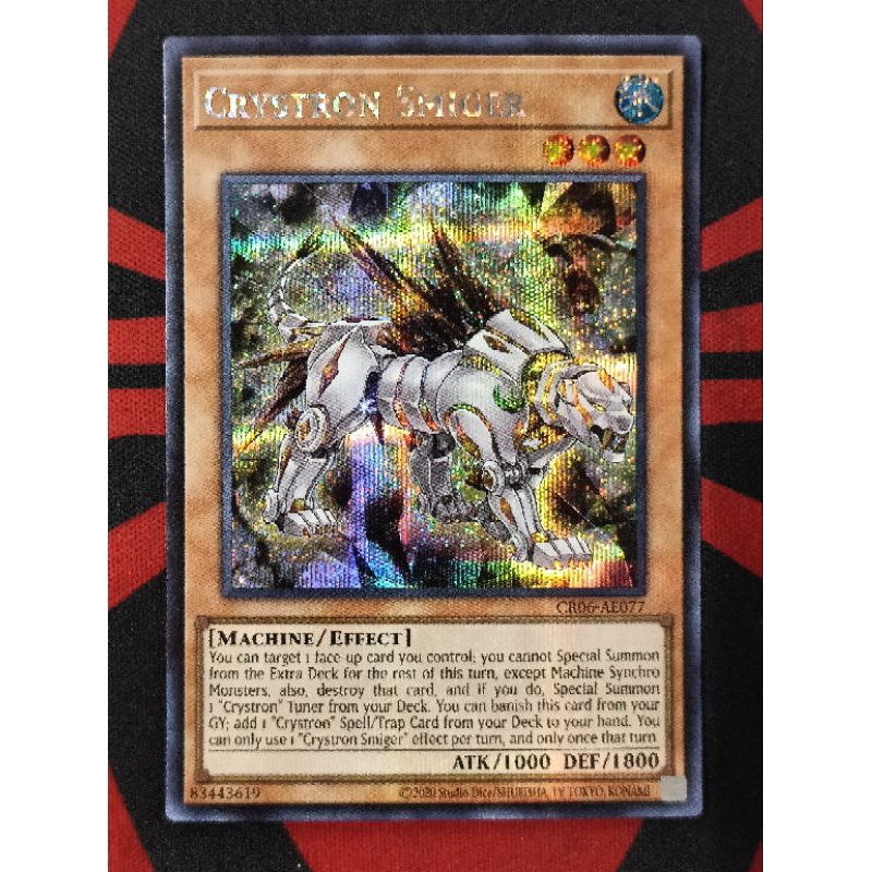YUGIOH KONAMI CR06-AE077 CR06-AES20 Crystron Smiger (Ultra Rare /Secret ...