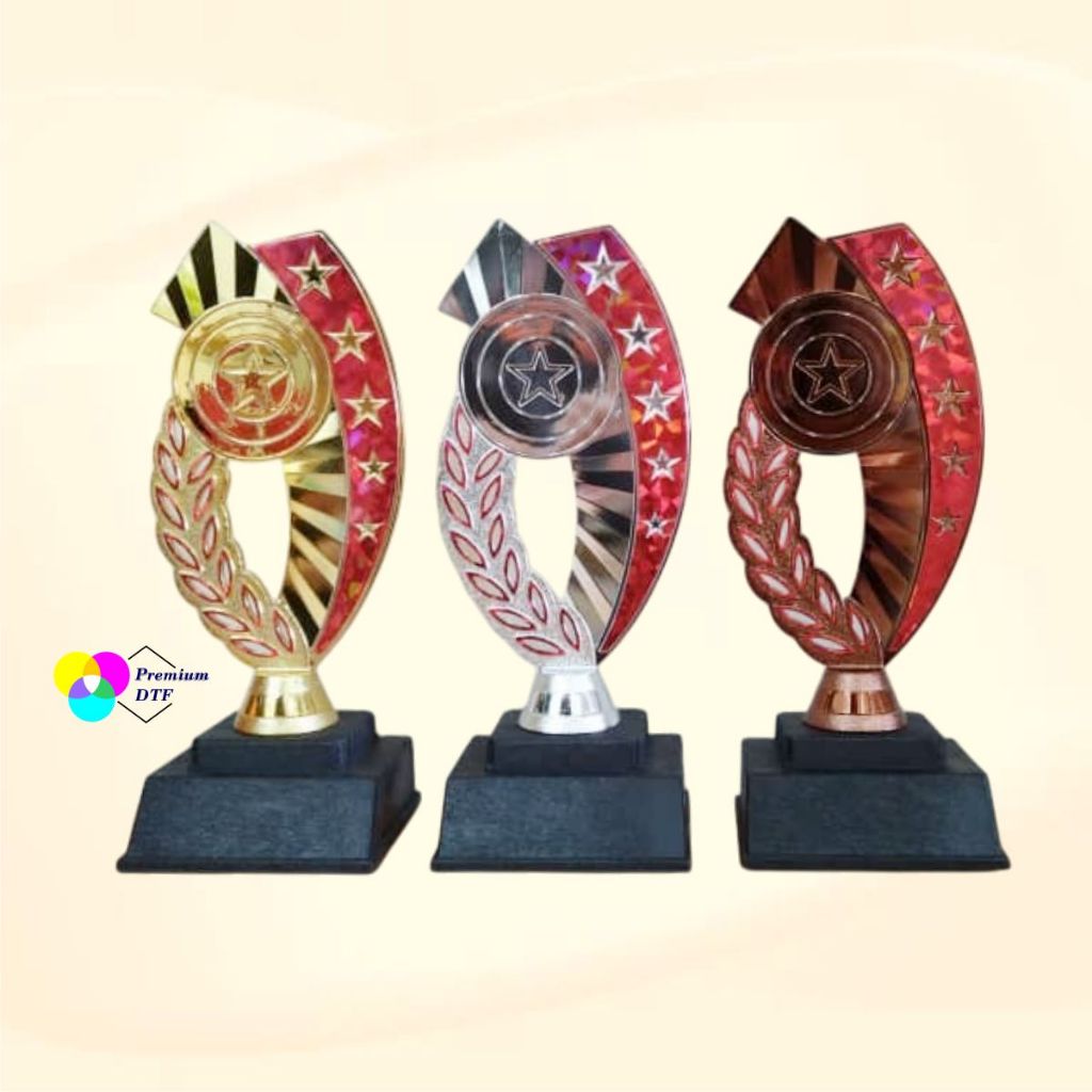 PLASTIC TROPHY WITH LABEL + LOGO (READY STOCK) | Shopee Malaysia