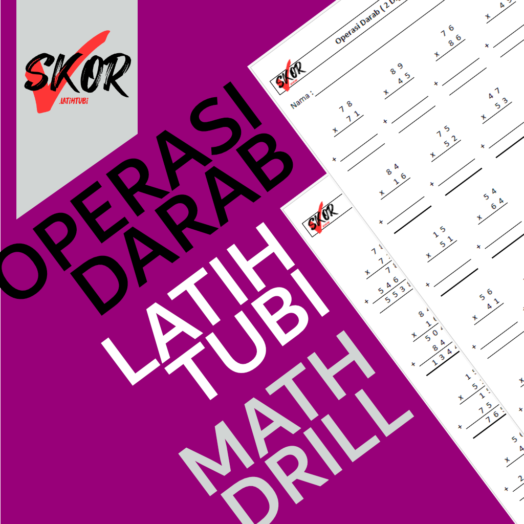Latih Tubi Matematik - Operasi Darab | Latihan Math Drill | PDF ...