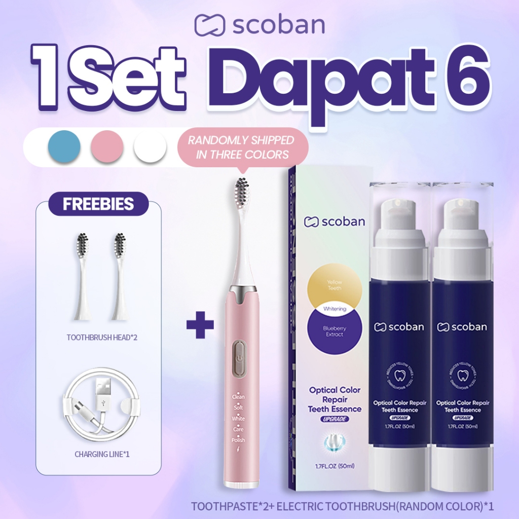 NYKAA / Scoban Toothpaste & Electric Toothbrush Set Teeth Whitening ...