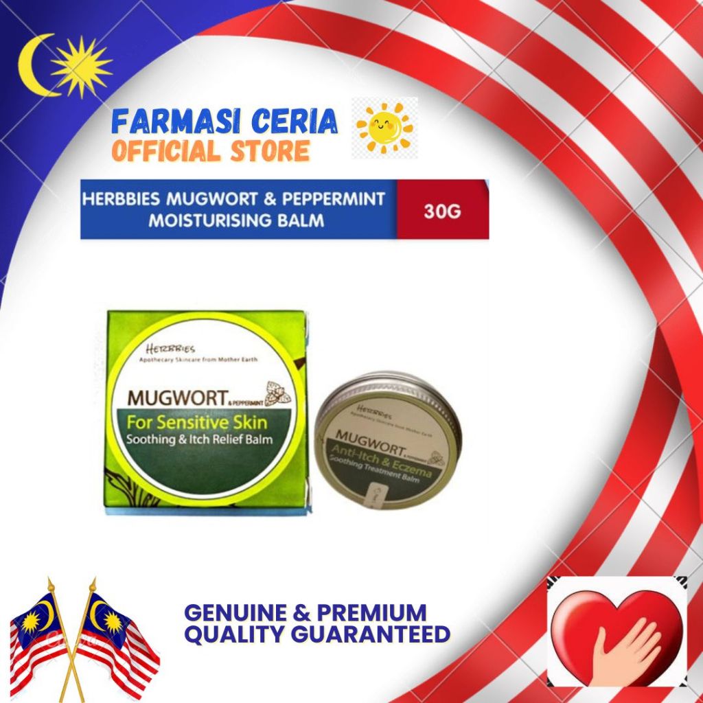 HERBBIES MUGWORT & PEPPERMINT MOISTURISING BALM (steroid free) | Shopee ...