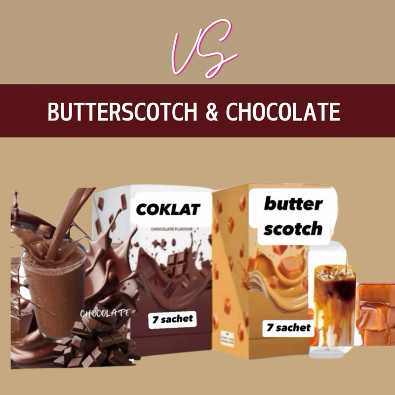 MINUMAN KURUS VSLIM BUTTERSCOTH & CHOCOLATE BY DYNA YUSOF | Shopee Malaysia