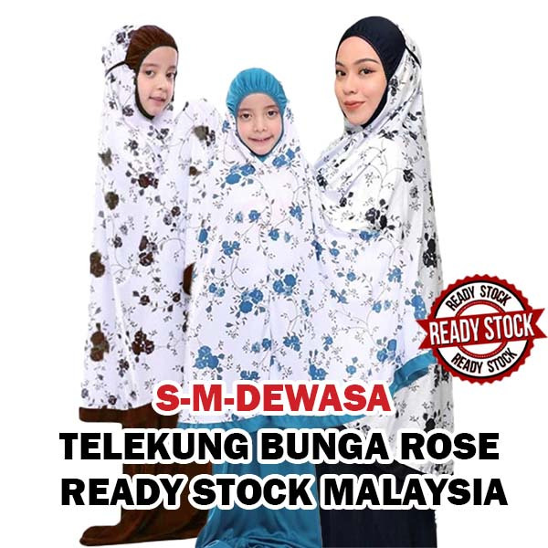 Ready Stock Telekung Bunga Rose Budak Hot Sale Grab Yours Now ...