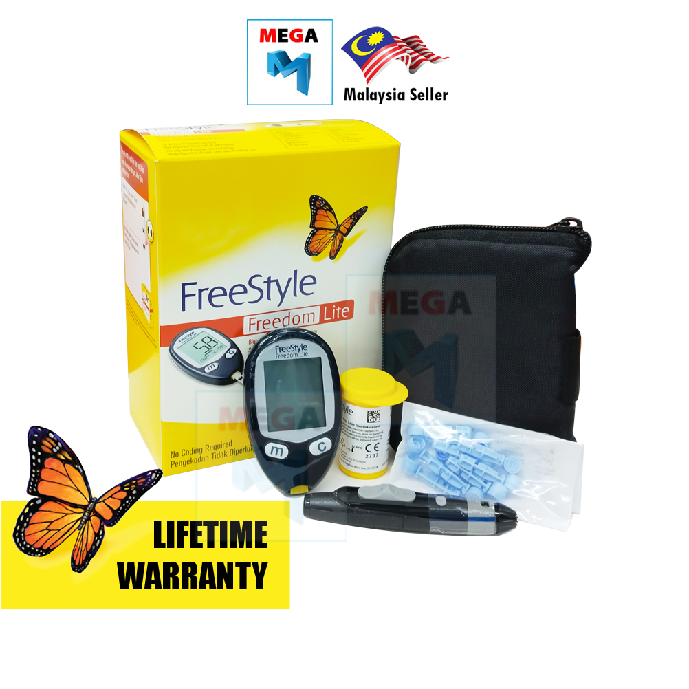 Abbott Freestyle Freedom Lite Glucose Meter FREE 10 Test Strips ...