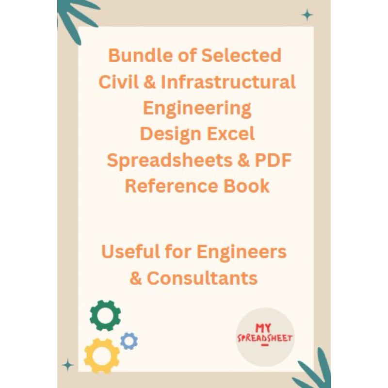 Bundle of Selected Civil & Infra Design Excel Spreadsheets Useful for ...