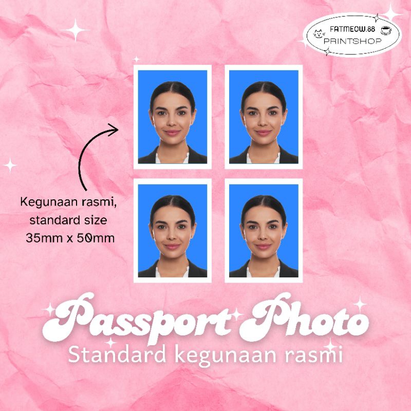 12pcs passport photo | passport background biru | passport background ...