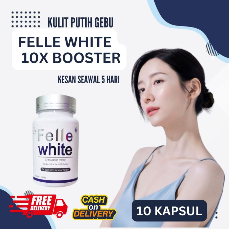 whitening skin supplement FELLE WHITE HQ 10x Whitening Booster Kulit ...