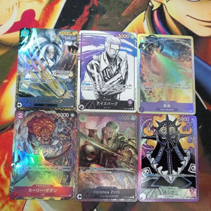 6 pcs / set monkey d garp flagship iceburg leader blast breath dadan ...