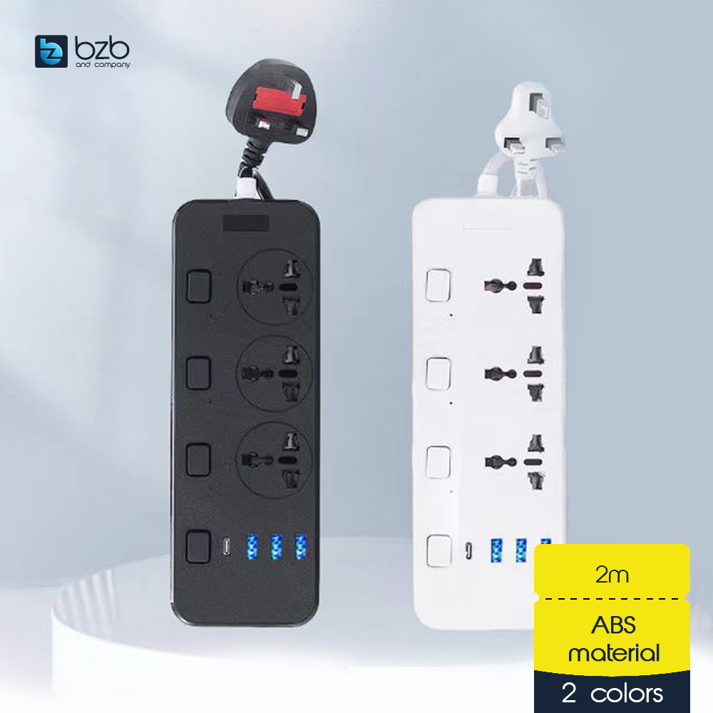 OUTLET EXPANDER 💥 2M Universal Socket Extension Wire Cable Cords 3 ...