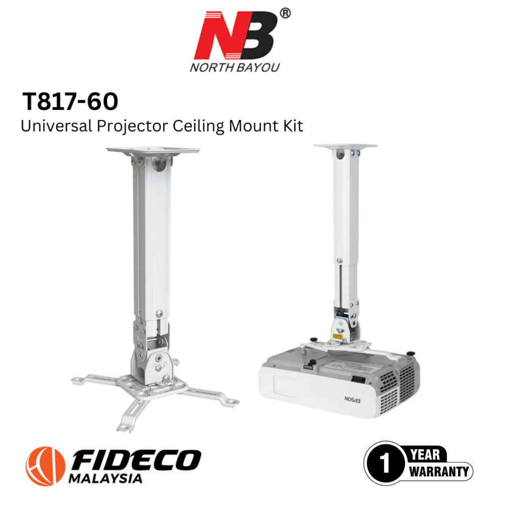 NB North Bayou T817-60 Universal Projector Ceiling Bracket Mount Kit ...