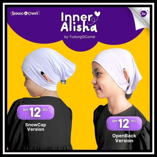 TudungSiComel Inner Alisha ( Kids ) / Anak Tudung Budak - Open Back ...