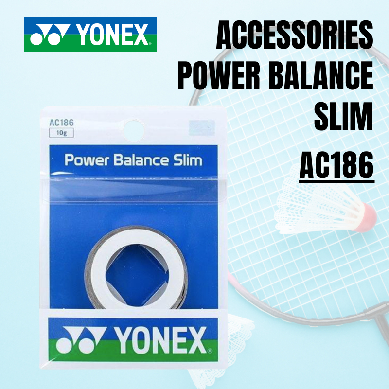 YONEX Power Balance Slim 10g Silver AC186 for Tennis Badminton Racket ...