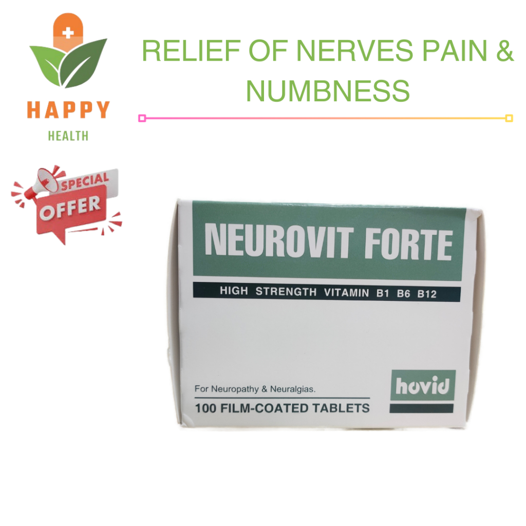 [ Exp 11/2027 ] Hovid Neurovit Forte Tablet ( 10 strips X 10 tablets ...