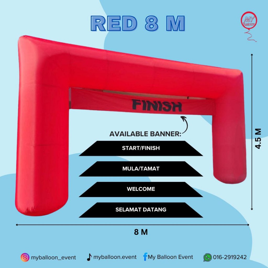 JUAL/FOR SALE 8M PINTU GERBANG KARNIVAL BELON ANGIN ENTRANCE WELCOME ...