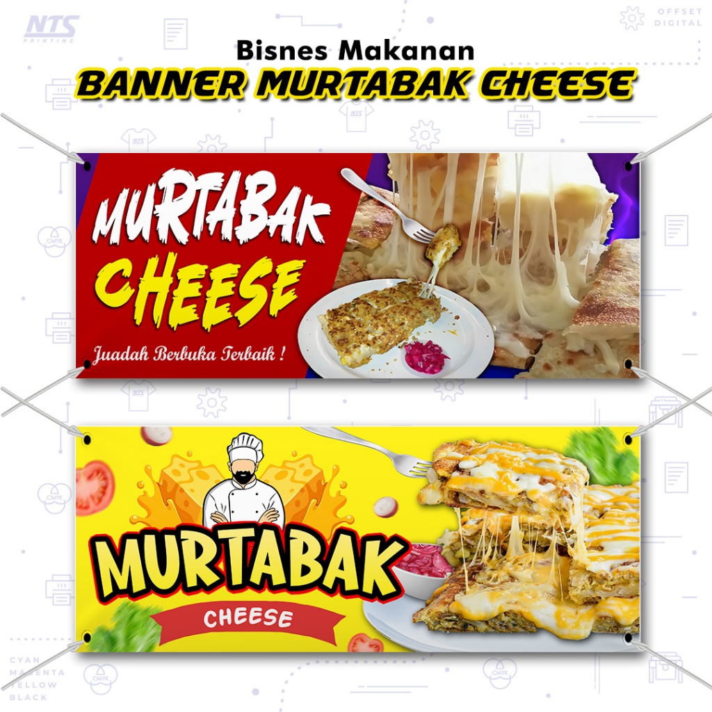 READY DESIGN BANNER MURTABAK CHEESE - PENIAGA KEDAI / GERAI / MAKANAN ...