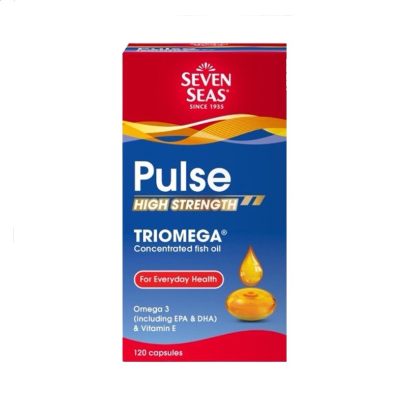 (No Box) SEVENSEAS PULSE HIGH STRENGTH TRIOMEGA CONCENTRATED FISH OIL ...
