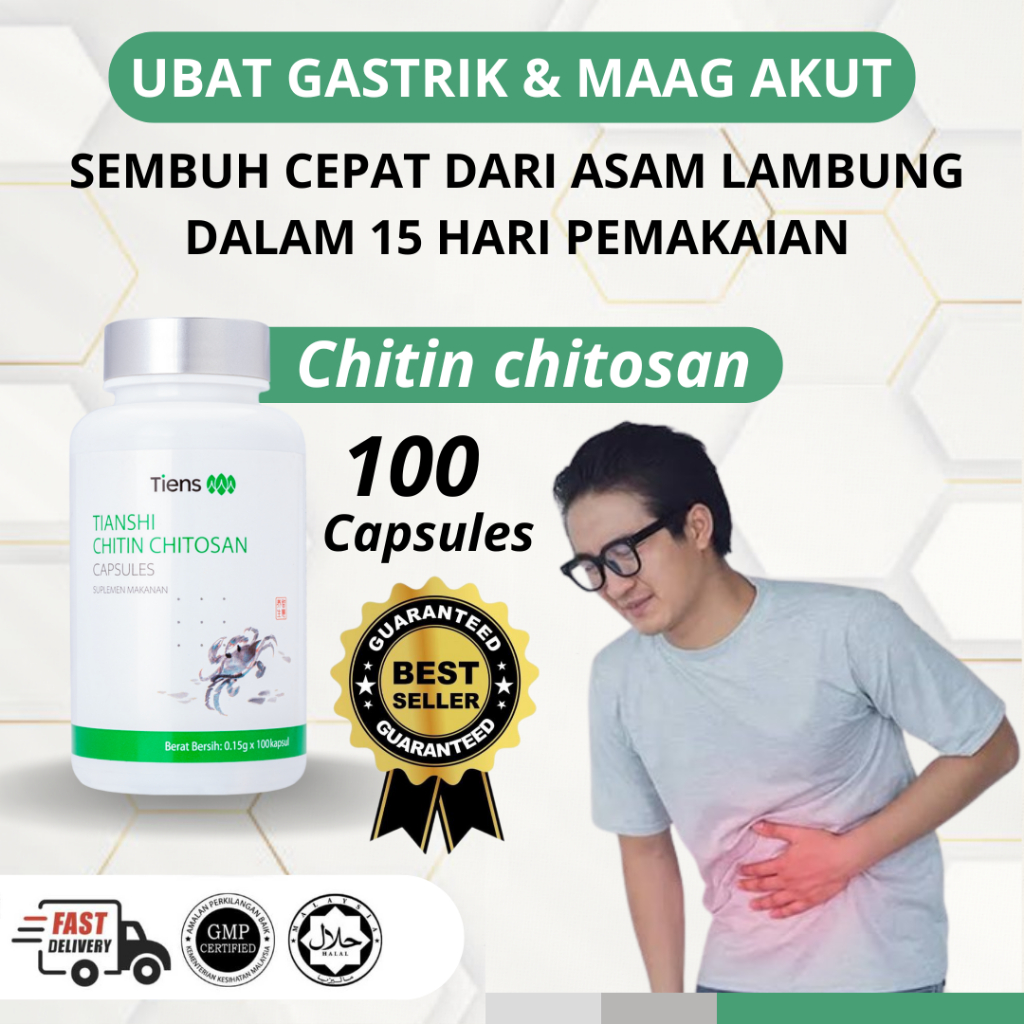 Ubat Gerd & Maag Akut, Supplement Capsule Chitin Chitosan original ...