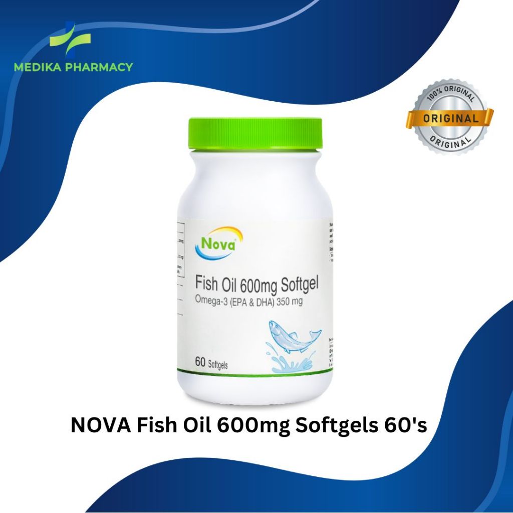 Nova Fish Oil 600mg Softgel 60's | Shopee Malaysia