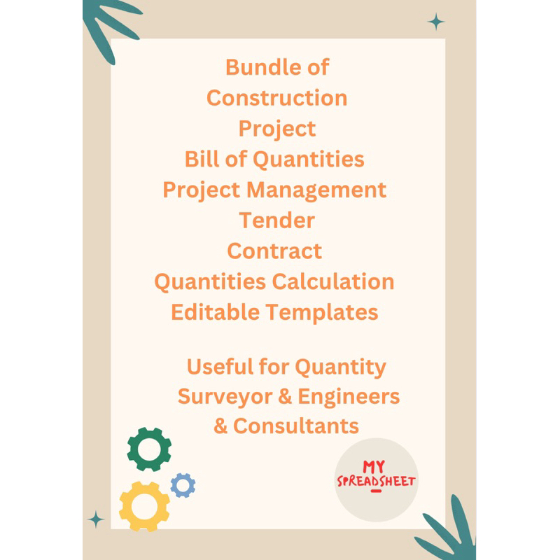 Bundle of Construction Project Bill of Quantities Project Management ...