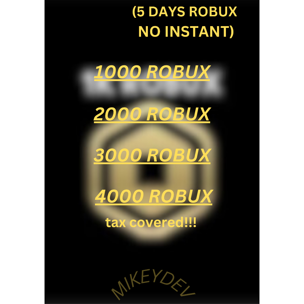 (Cheapest) ROBUX 5 days tax covered (Read discription) | Shopee Malaysia