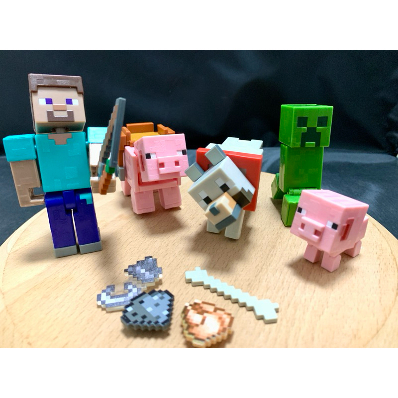 Mattel Minecraft Steve Pig Action Figure/Accessories | Shopee Malaysia